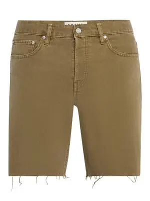 FRAME Relaxed Raw Hem Shorts - Light Brown