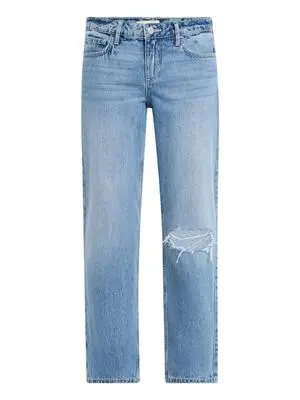 L'Agence L'AGENCE Nevia Distressed Straight-Leg Jeans Zion Destruct
