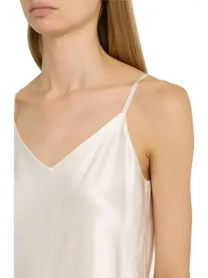 Lafayette 148 New York Eva Luxe Charmeuse Bias Tank - Cloud