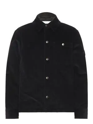 Burberry Onslow Cord Overshirt In Navy - Twilight Blue