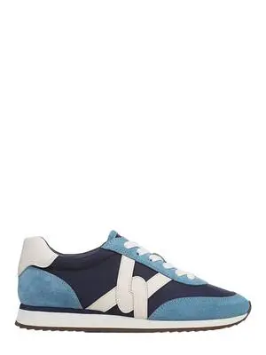 VERONICA BEARD Penrose Mixed Leather Runner Sneakers