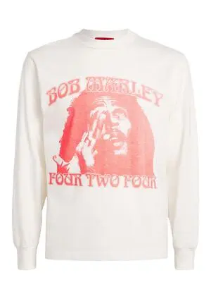 424 Cotton Bob Marley T-shirt - White