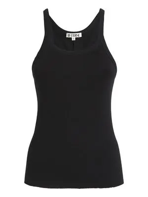Eterne Ribbed Tank Top - Black
