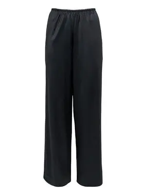 SKIMS Satin Wide-leg Trousers - Black