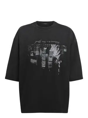 WILLY CHAVARRIA Cotton Welcome To Ny T-shirt - Black