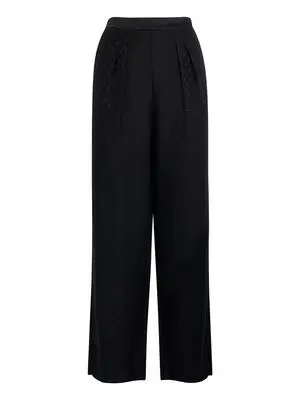 ERES Silk Jacquard Splendeur Wide-leg Trousers - Black