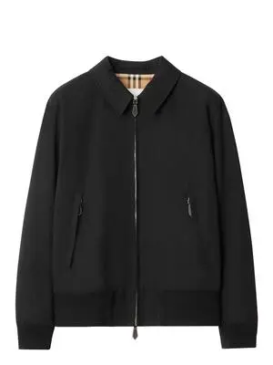 Burberry Gabardine Harrington Jacket - Black