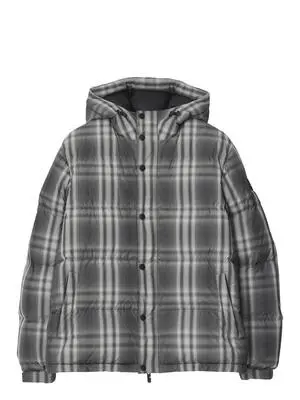 Burberry Down Ombré Check Puffer Jacket - Black