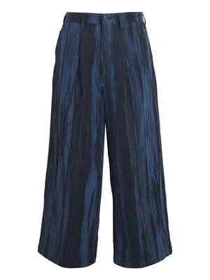 Issey Miyake Jacquard Straight Trousers - Blue