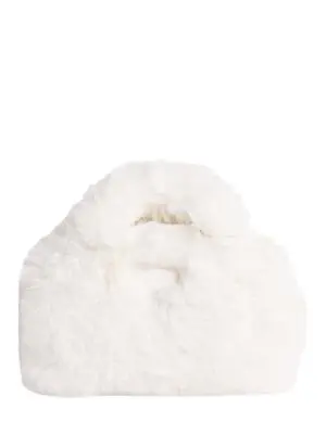 SKIMS Mini Faux Fur Handbag - Ivory