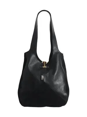 Chloé Panelled Calfskin Balloon Tote Bag - Black