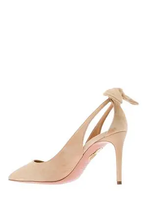 AQUAZZURA Pumps With Bow Detailing - Beige