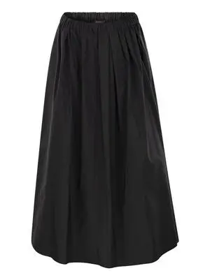 Max Mara Long Taffeta Skirt - Black