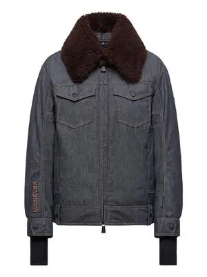 Moncler Yunque Denim Down Ski Jacket Grey