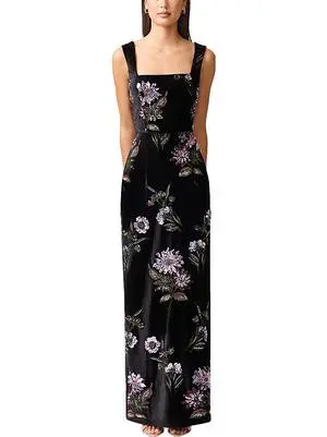 ELLIATT Clio Sequined Velvet Gown - Black Multi