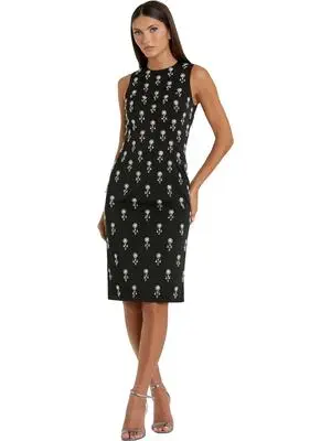 Mac Duggal Embellished Fitted Cocktail Dress - Black