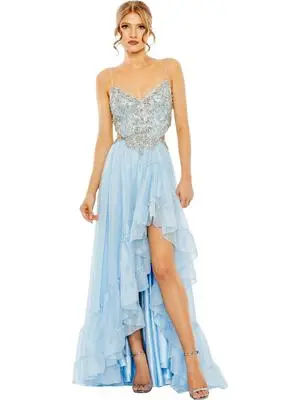 Mac Duggal Embellished High-low Gown - Powder Blue