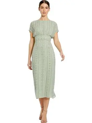 empire waist cap sleeve dress Black Cap Sleeve Empire Waist Dress main image 0