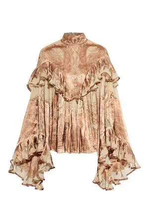 Zimmermann Ruffled Top - Beige