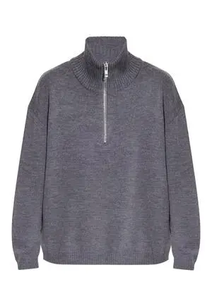RETHINKIT STUDIOS Wool Half-zip Sweater - Grey