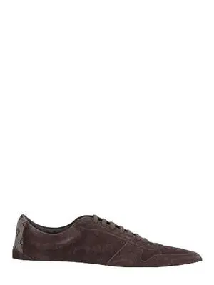 Herno Dark Leather Sneakers - Brown