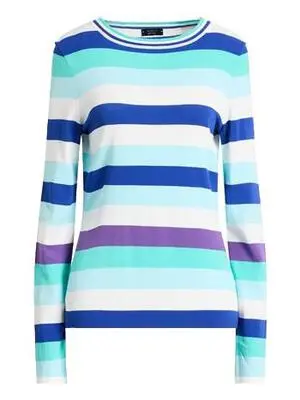 MARC CAIN Knitted Striped Sweater - Blue