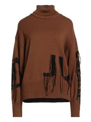 Just Cavalli Turtleneck In Acrylic And Wool - Brown