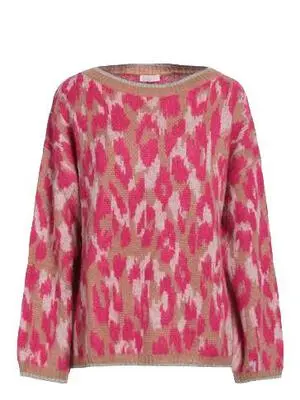 LIU •JO Jacquard Knit Leopard-print Sweater - Pink