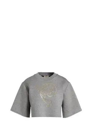 Emilio Pucci Sweatshirt In Viscose, Polyurethane, And Elastane - Grey