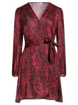 LIU •JO Snakeskin Print Mini Dress - Red