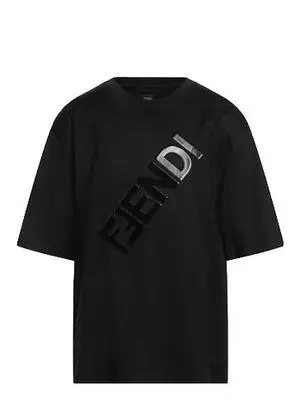 Fendi T-shirt Size Cotton, Polyurethane - Black