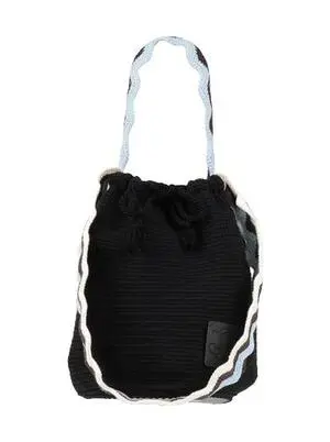 JIL SANDER Knitted Bucket Bag - Black