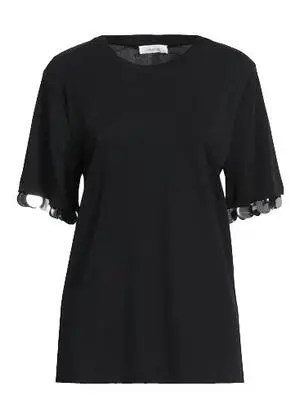 Rabanne Top With Appliqués - Black