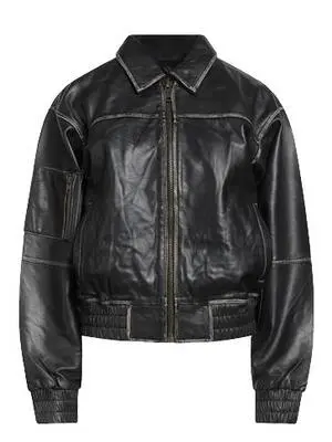 MUUBAA Jacket In Sheepskin Leather - Black