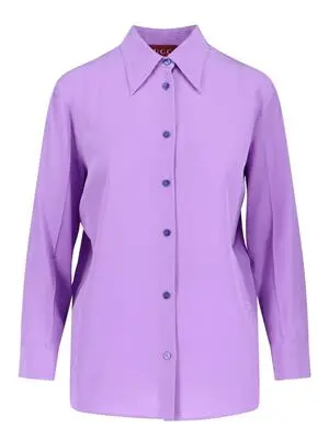 Gucci Gg Silk Shirt - Purple