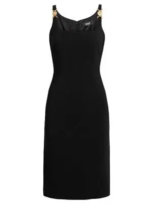 Versace Embellished Crepe Dress - Black