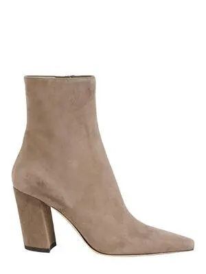 JIMMY CHOO Zadie 85 Suede Ankle Boots - Mushroom