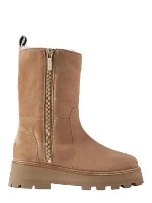 JIMMY CHOO Bayu Suede Ankle Boots - Sand