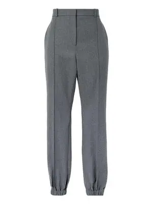 Alexander McQueen Tapered Wool-flannel Pants - Dark Gray