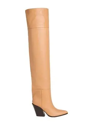 JIMMY CHOO Maceo 85 Leather Over-the-knee Boots - Sand