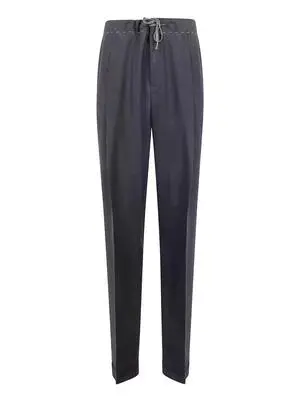 MAISON MARGIELA Drawstring Pleated Trousers - Grey