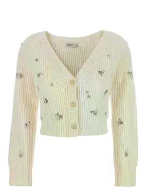 Simkhai Novah Rhinestone-embellished Cardigan - Neutrals