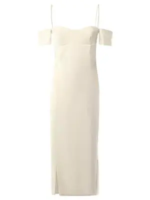 Pinko Shoulder Straps Midi Dress - White