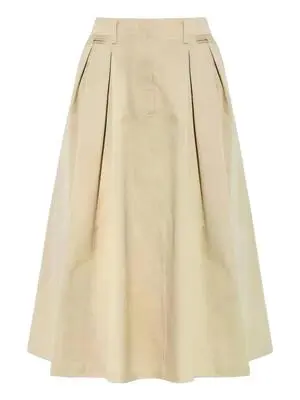 MONCLER Pleated A-Line Midi Skirt