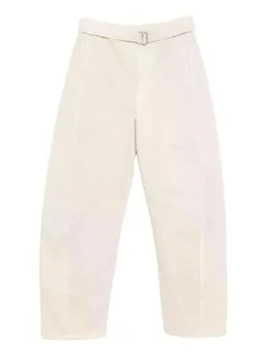 LEMAIRE Twisted Belted Trousers - Neutrals