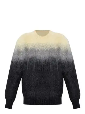 JIL SANDER Mohair Blend Ombre Sweater - Black