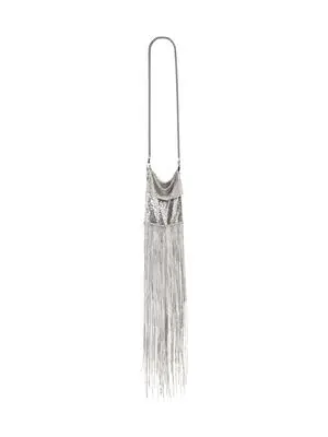 Dsquared2 Shoulder Bag With Long Fringe - Silver