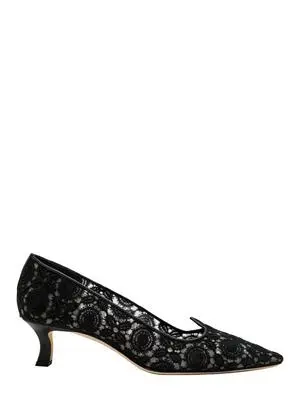 MANOLO BLAHNIK 50mm Euridi Lace Pumps