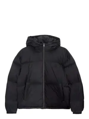 MSGM Hooded Puffer Coat - Black