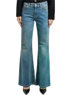 BOSS Button-fastening Wide Leg Jeans - Blue